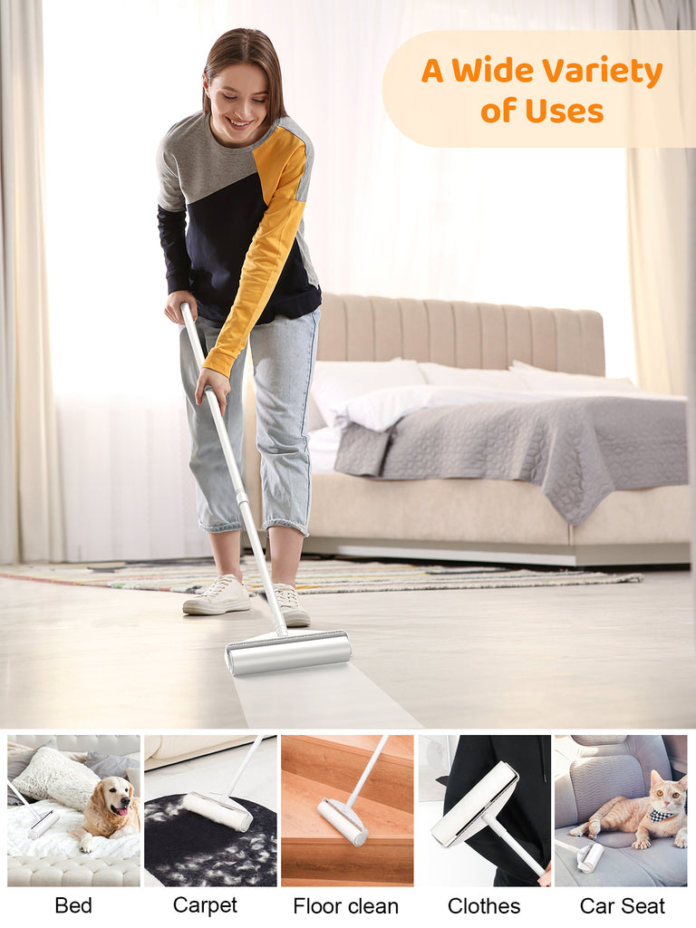 Large Lint Rollers, Ordora Extra Sticky Lint Roller with Long Handle f ...